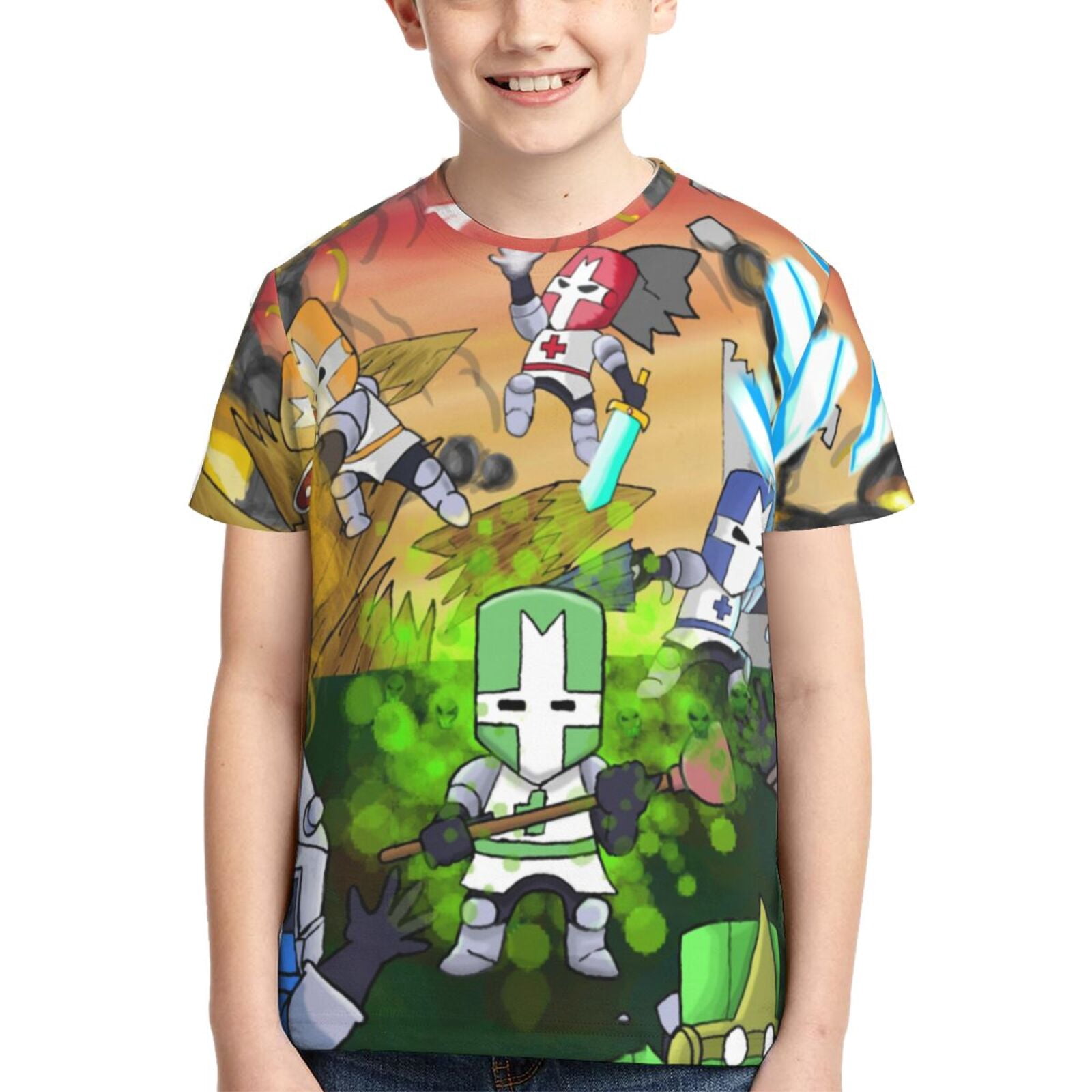 Castle Crashers Teen T Shirts Unisex Crewneck Short Sleeve T-Shirt Tees ...