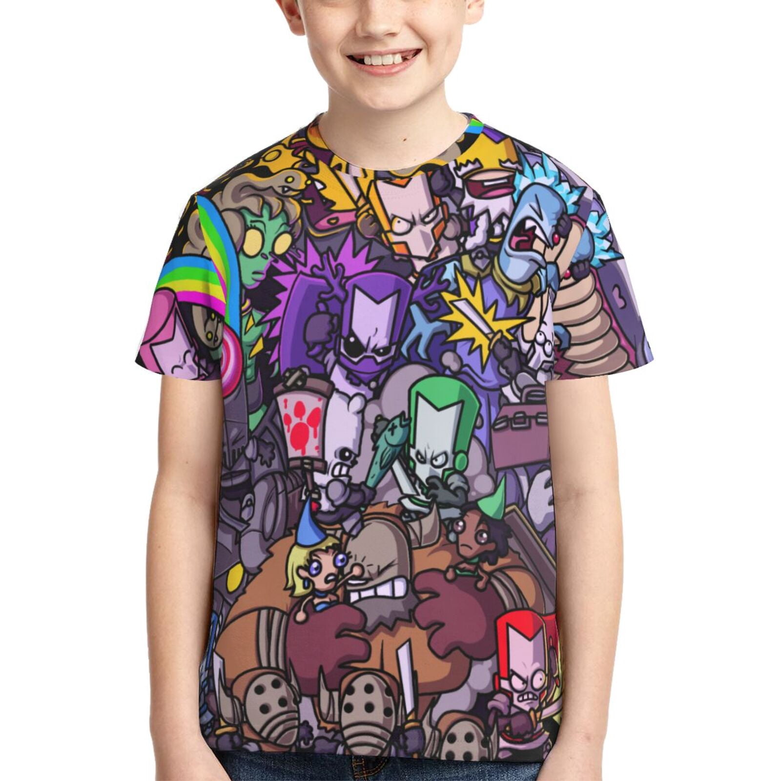 Castle Crashers Teen T Shirts Unisex Crewneck Short Sleeve T-Shirt Tees ...