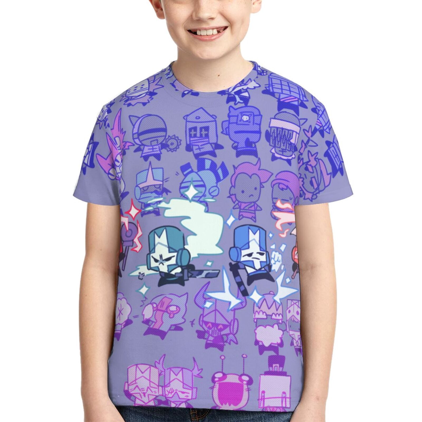 Castle Crashers Teen T Shirts Unisex Crewneck Short Sleeve T-Shirt Tees ...