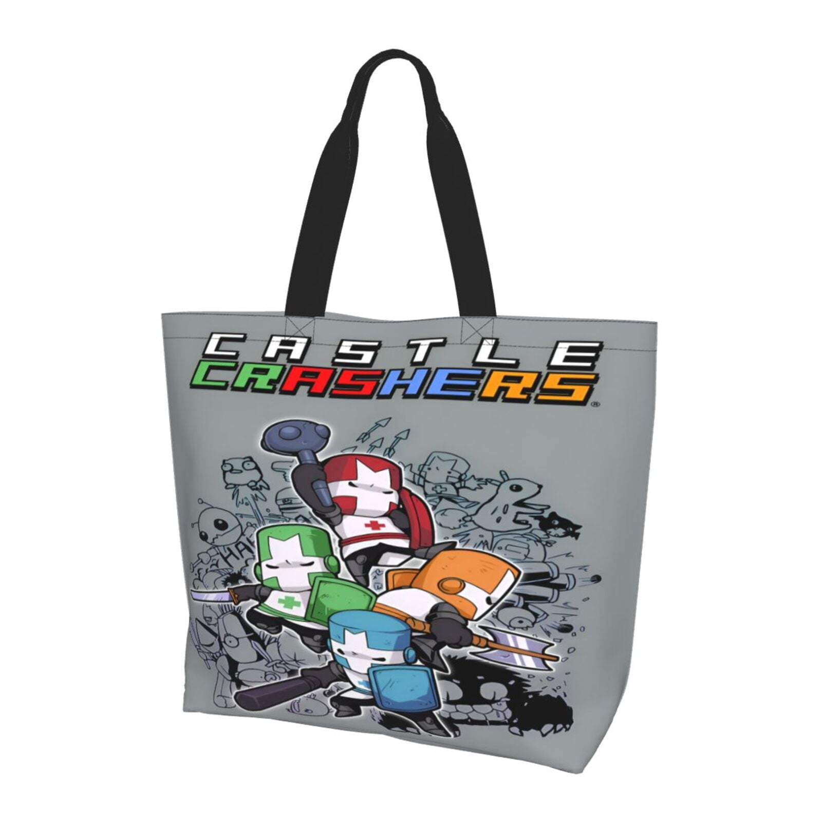 Castle Crashers Tote Bag For Women Cute Beach Bag Portable Handbag ...