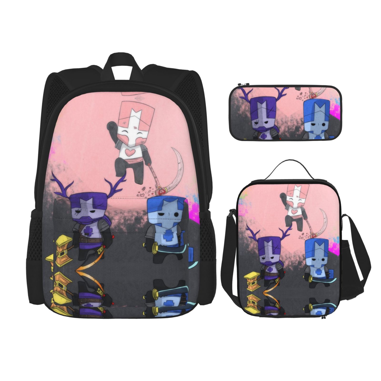 Castle Crashers Travel Camping Work Backpack for Womens/Mens Gifts ...