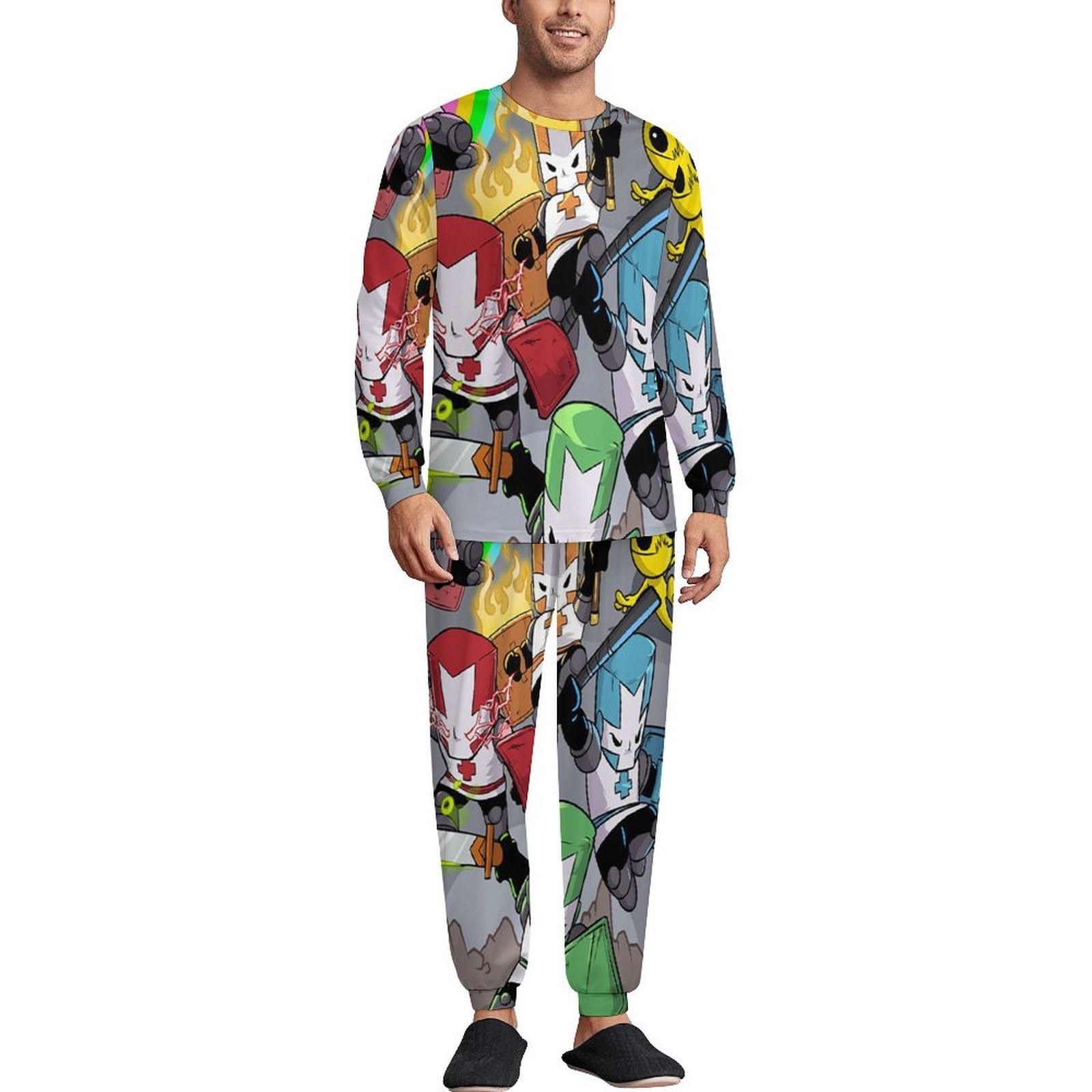 Castle Crashers Unisex Adults Round Neck Pajama Set Two Piece Set ...