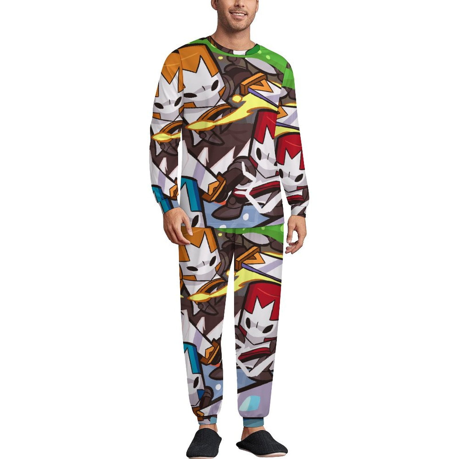 Castle Crashers Unisex Adults Round Neck Pajama Set Two Piece Set ...