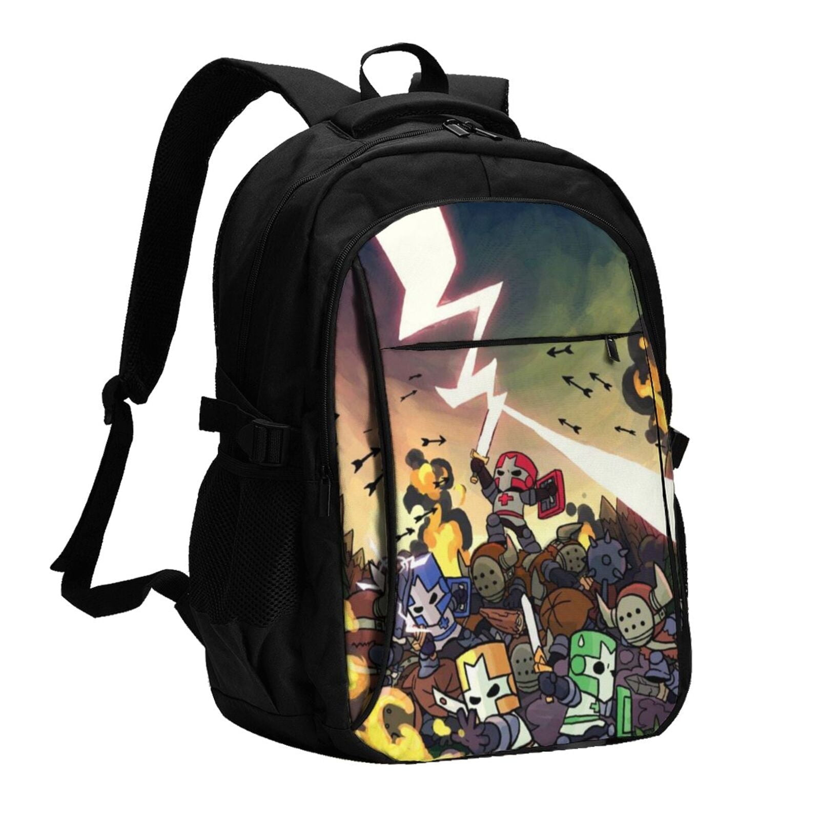 Castle Crashers Unisex Backpack USB Daypack Large Capacity School Bag ...