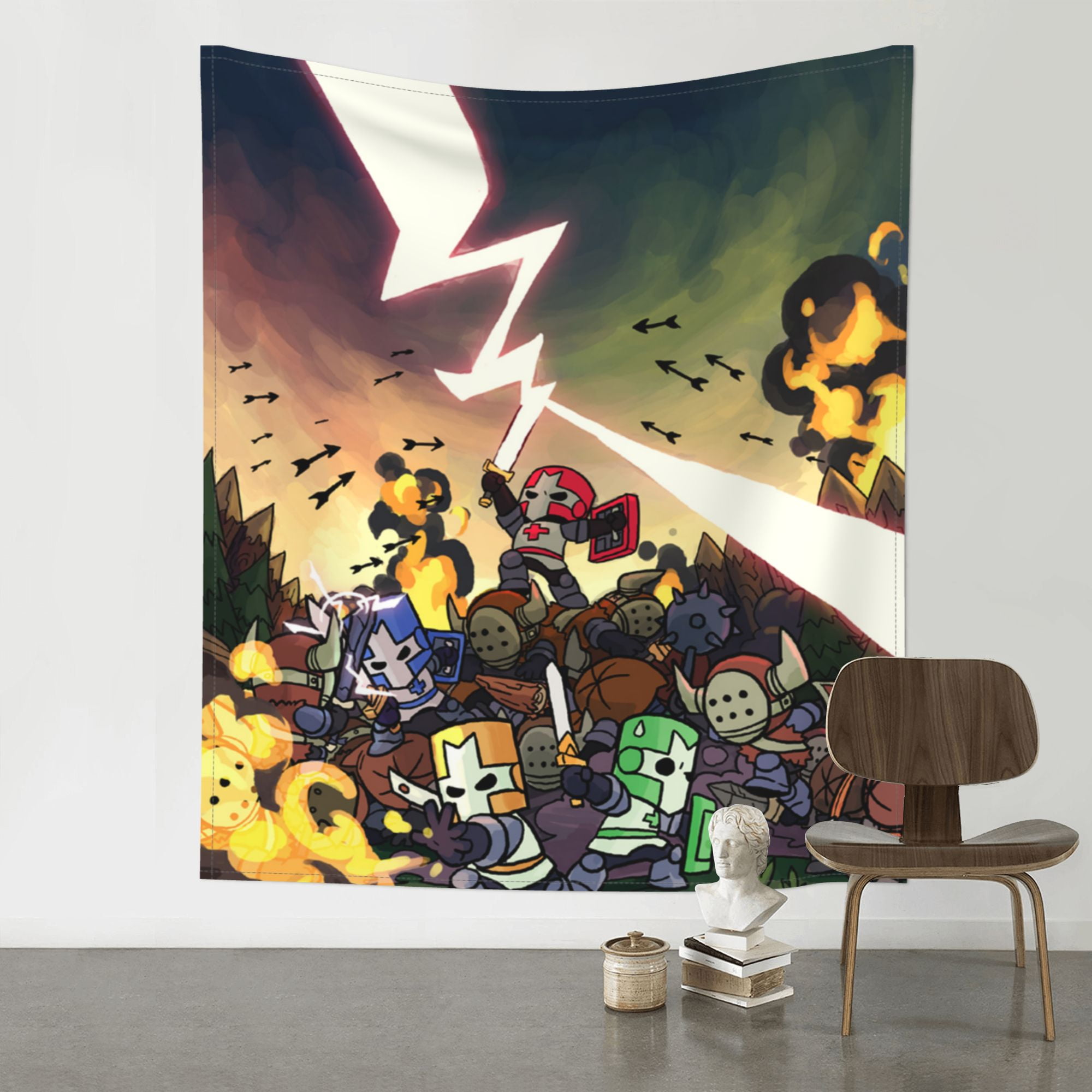 Castle Crashers Wall Tapestry Anime Poster For Bedroom Aesthetics Funny ...