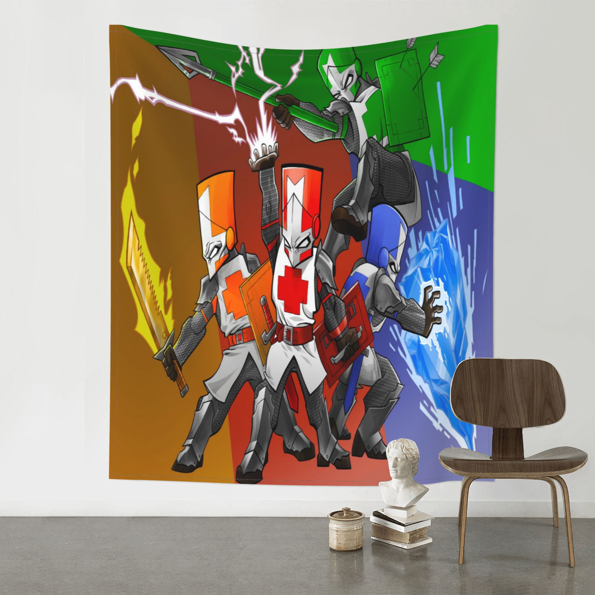 Castle Crashers Wall Tapestry Anime Poster For Bedroom Aesthetics Funny ...