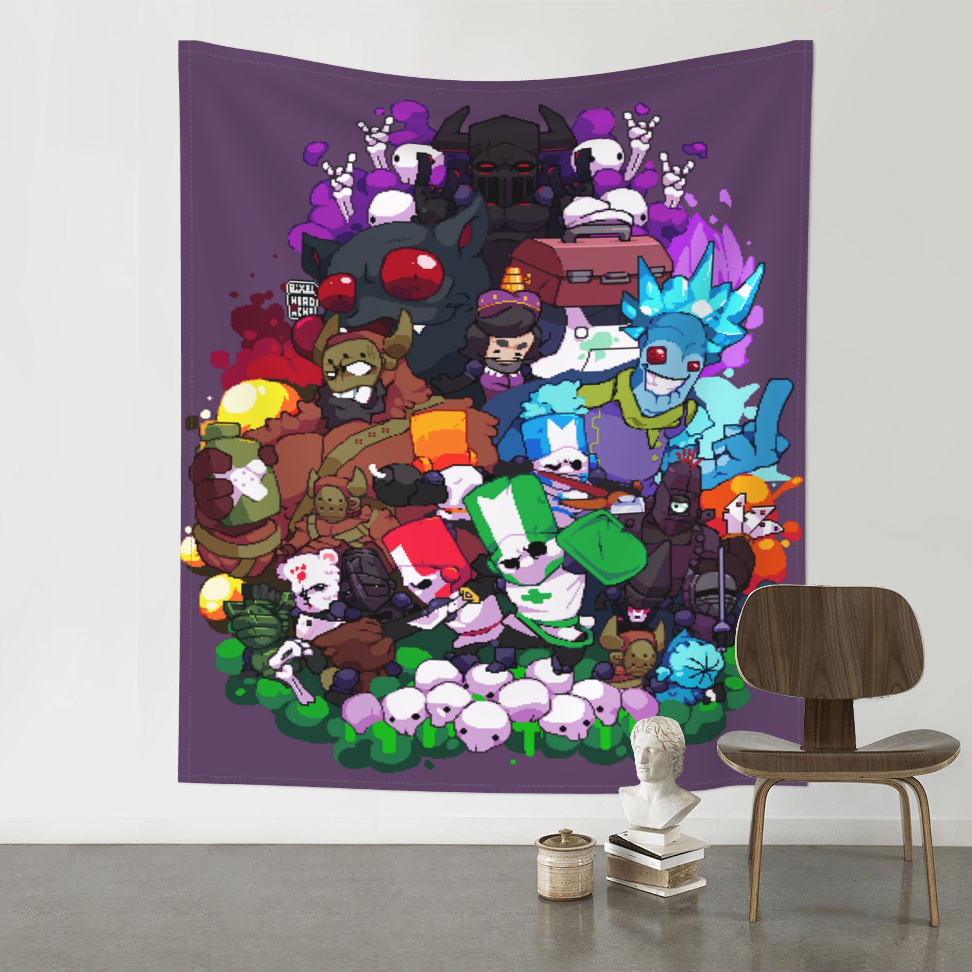 Castle Crashers Wall Tapestry Anime Poster For Bedroom Aesthetics Funny ...
