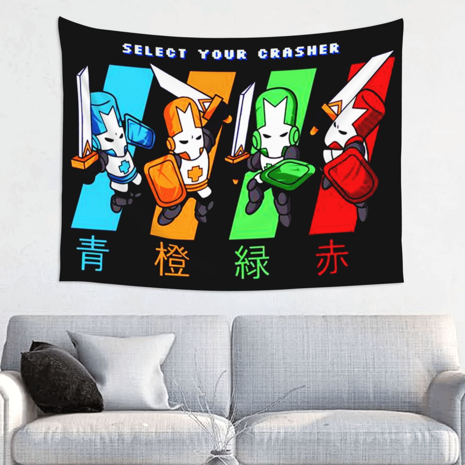 Castle Crashers Wall Tapestry Anime Poster For Bedroom Aesthetics Funny ...