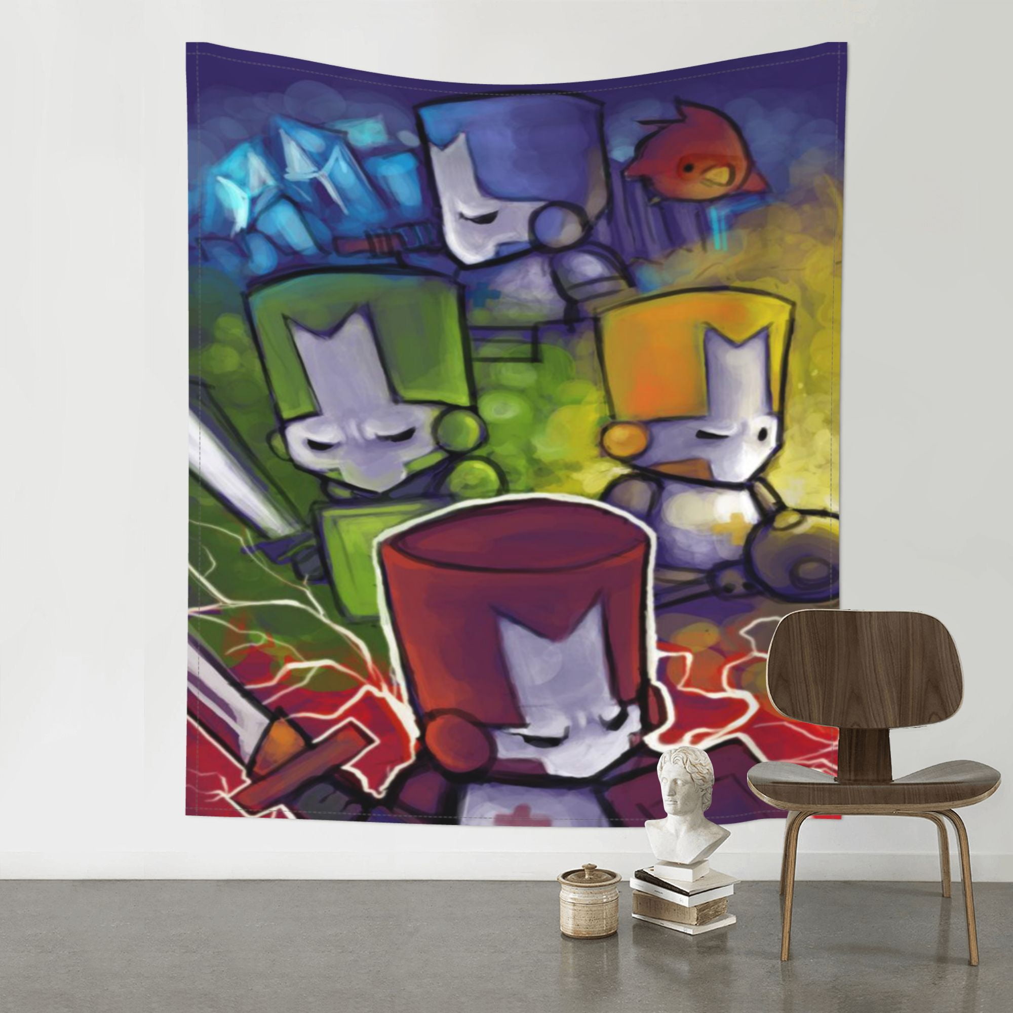Castle Crashers Wall Tapestry Anime Poster For Bedroom Aesthetics Funny ...