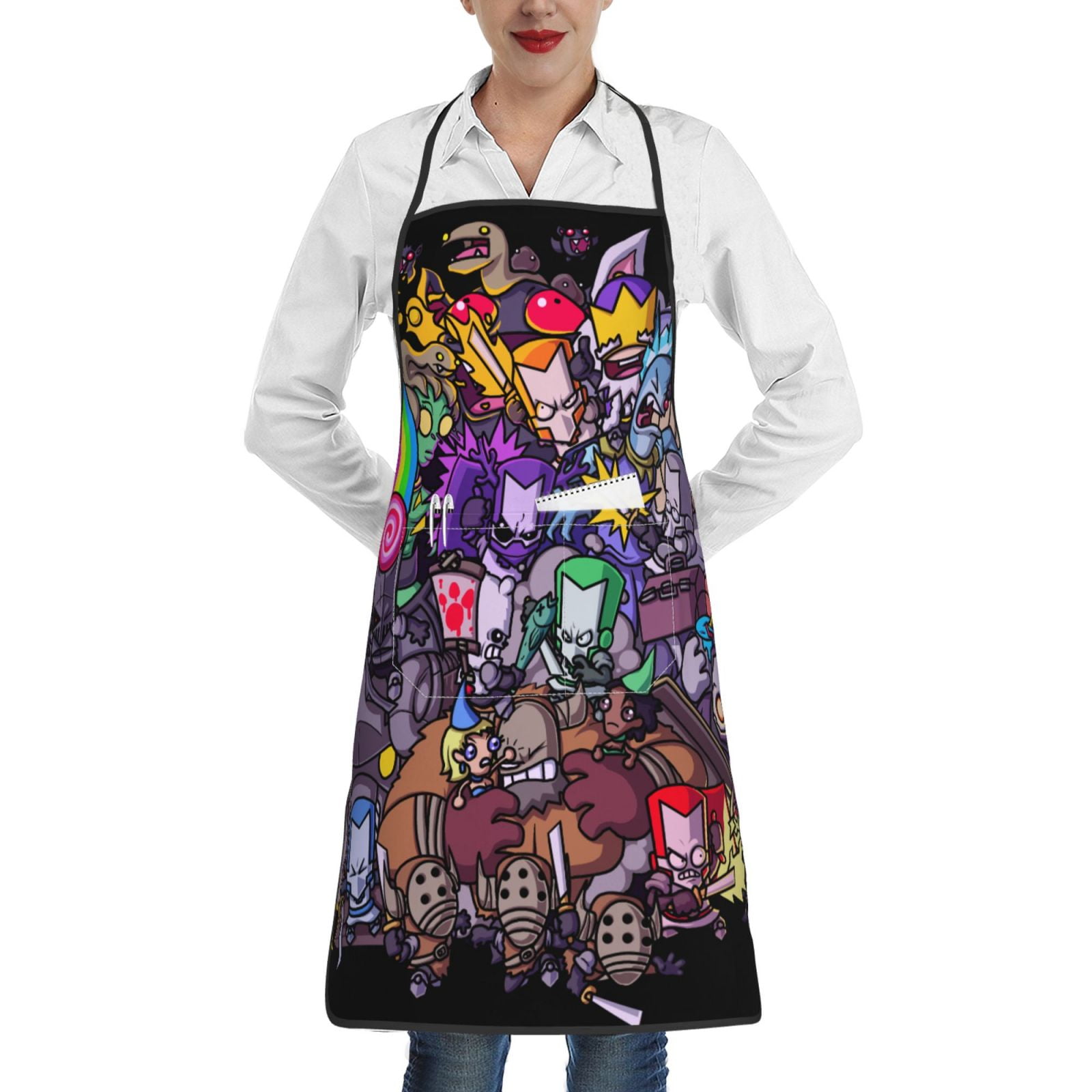 Castle Crashers Waterproof Apron Home Decor Kitchen Fashion Apron For ...