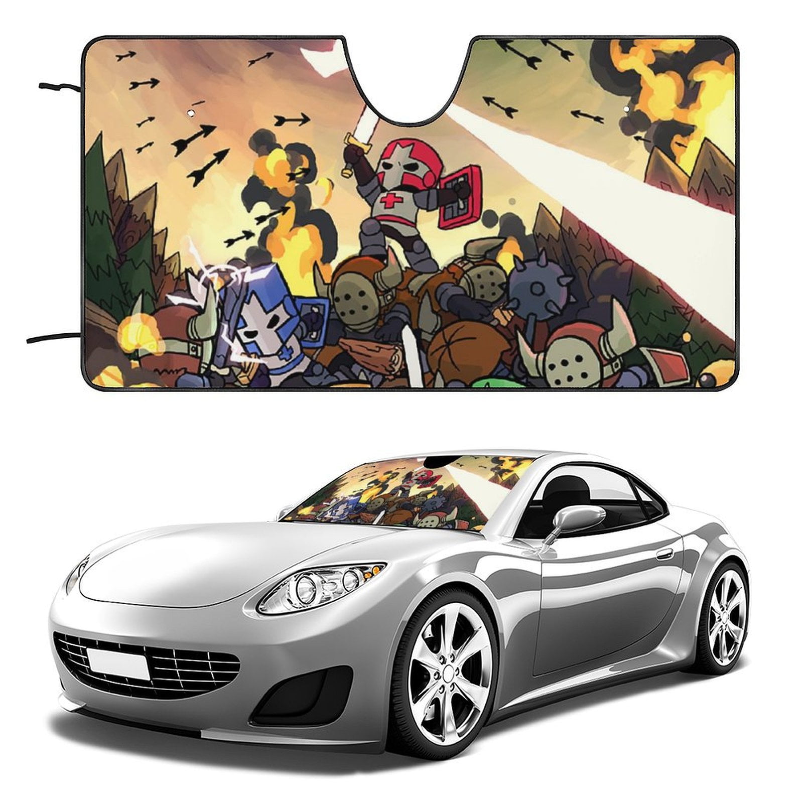 Castle Crashers Windshield Sun Shade, Front Foldable Windshield ...