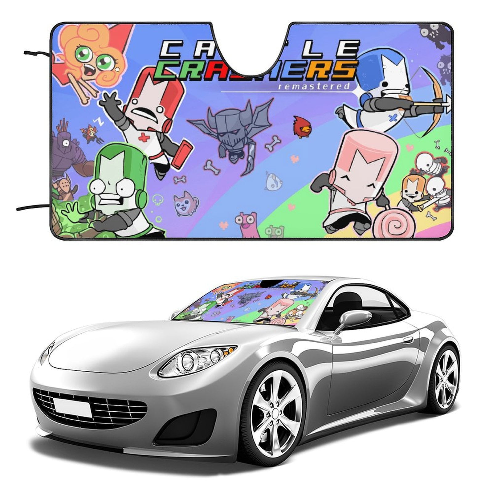Castle Crashers Windshield Sun Shade, Front Foldable Windshield ...