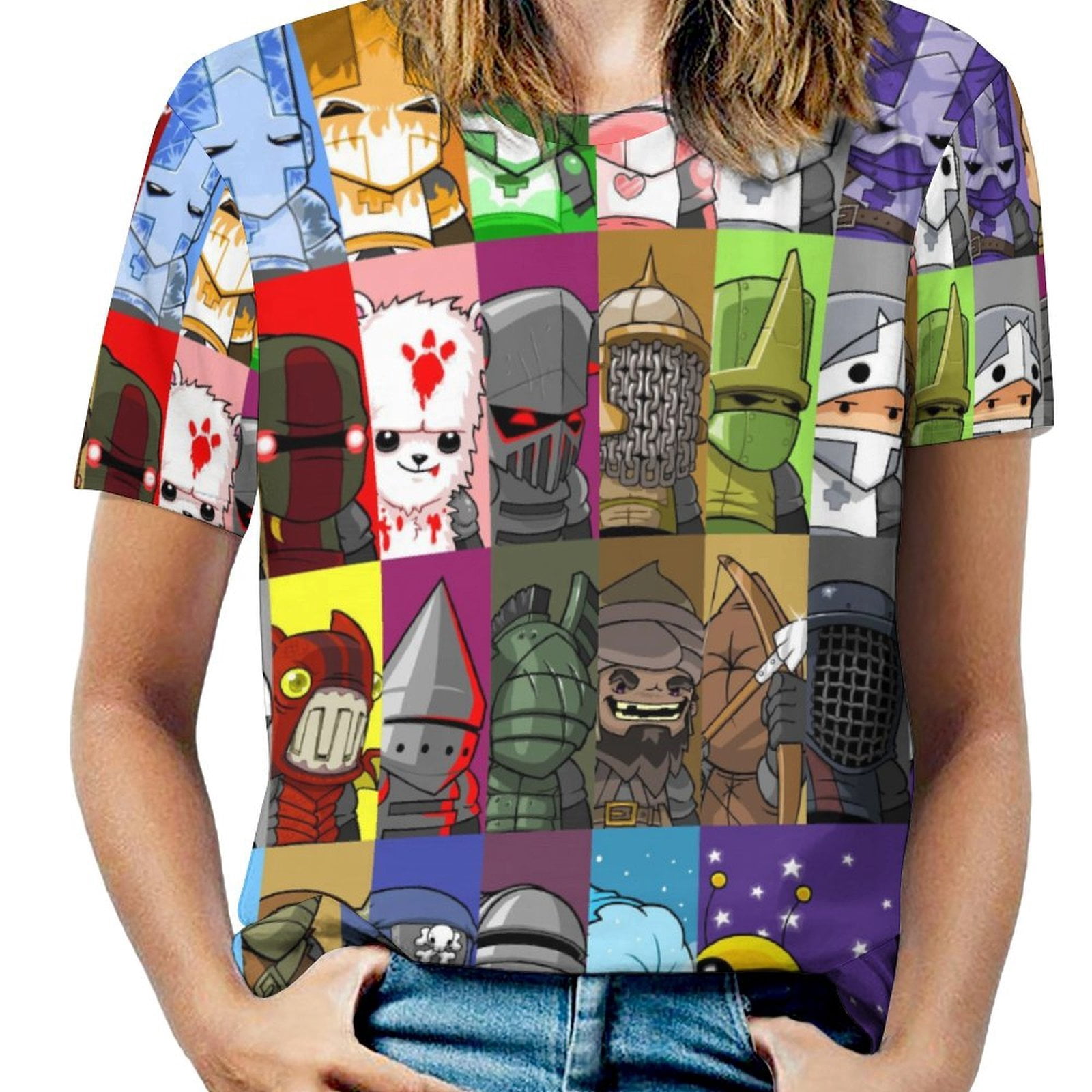 Castle Crashers Women's Casual T-shirts Crew Neck Short Sleeve Tee ...