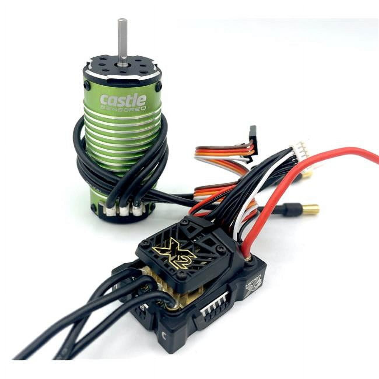 Castle Creations Mamba Micro X2 Waterproof 1/18th Scale Sensored Brushless Combo (4400Kv ...