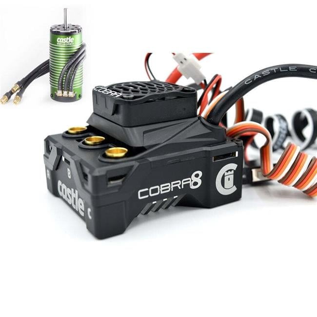 Castle Creations CSE010-0172-01 Cobra 8 25.2V ESC with 1512- 1800KV Sensored Motor Combo ...