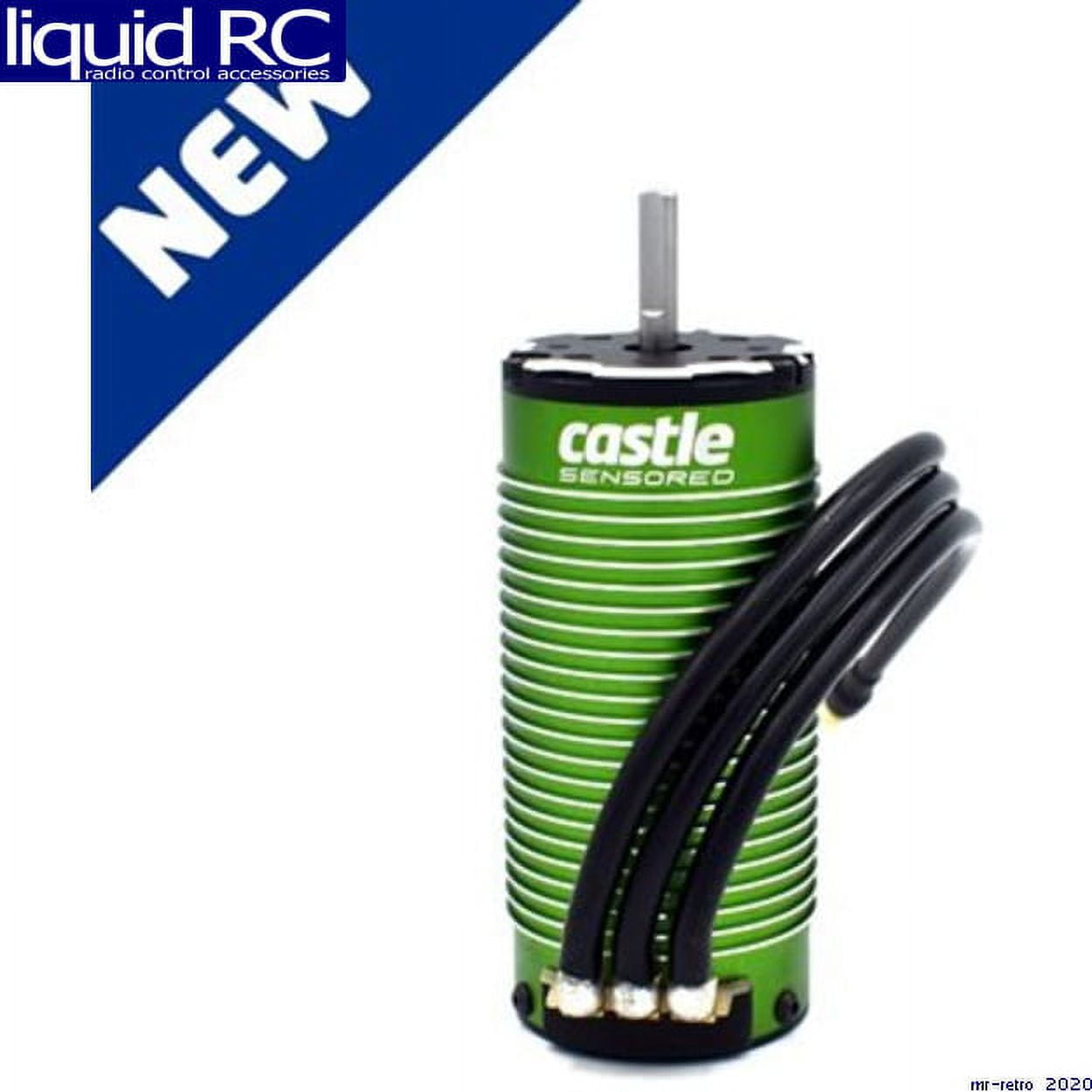 Castle Creations RC Hobby Motor, 4-Pole Sensored Brushless 1520-1650kv ...