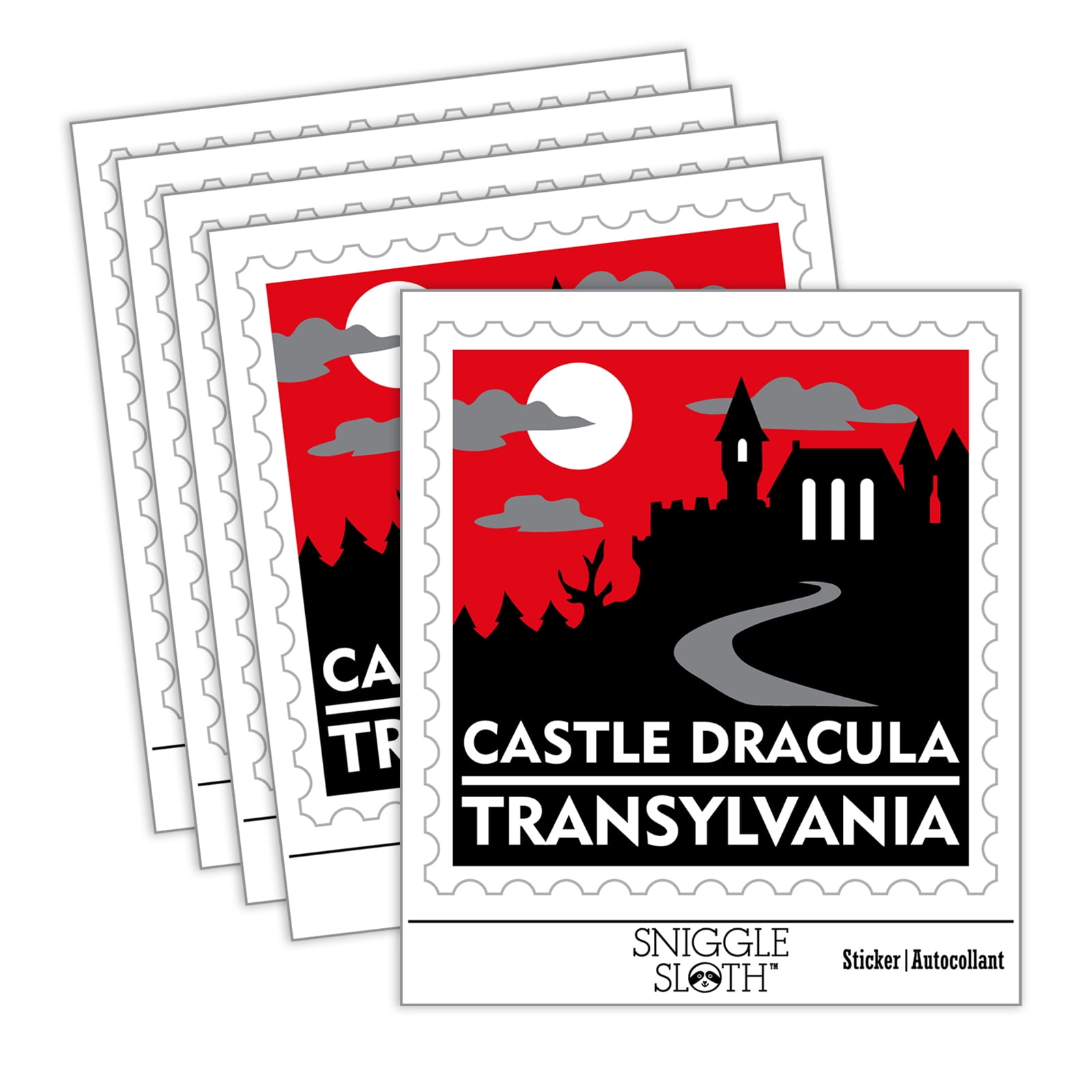 Castle Dracula Transylvania Destination Stamp Car Window Bumper Water ...