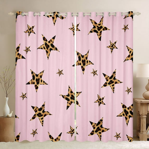 Castle Fairy Abstract Cosmos Black Out Curtains,Cheetah Curtains Pack ...