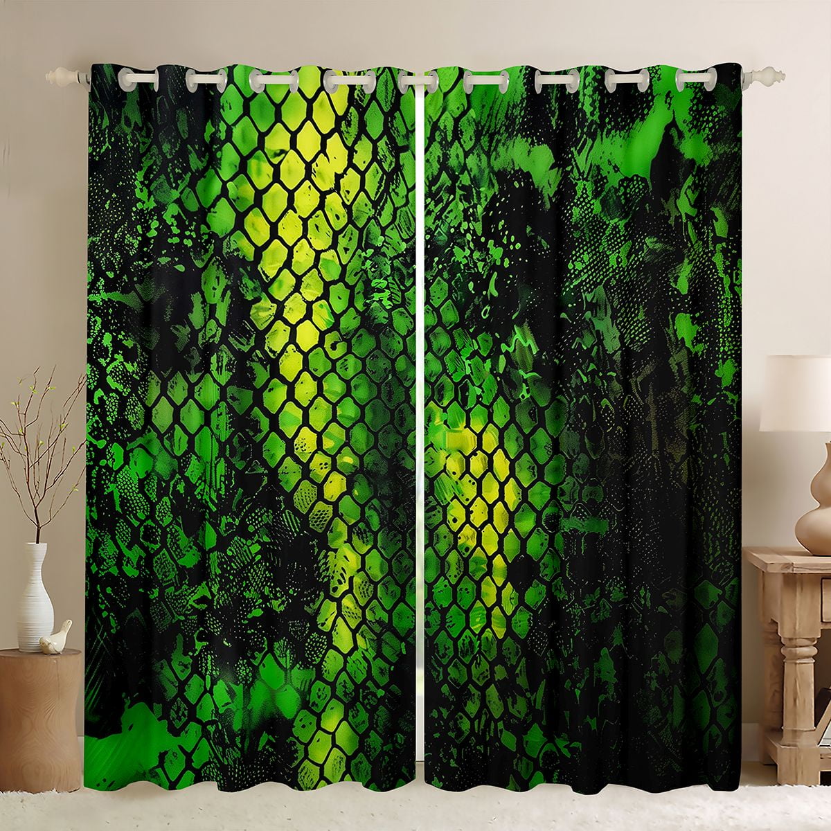 Castle Fairy Abstract Snake Blackout Curtains Set of 2 (52x84 Each ...