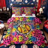 Castle Fairy Abstract Softball Queen Bedding 7pcs, Gradient Tie-Dye ...