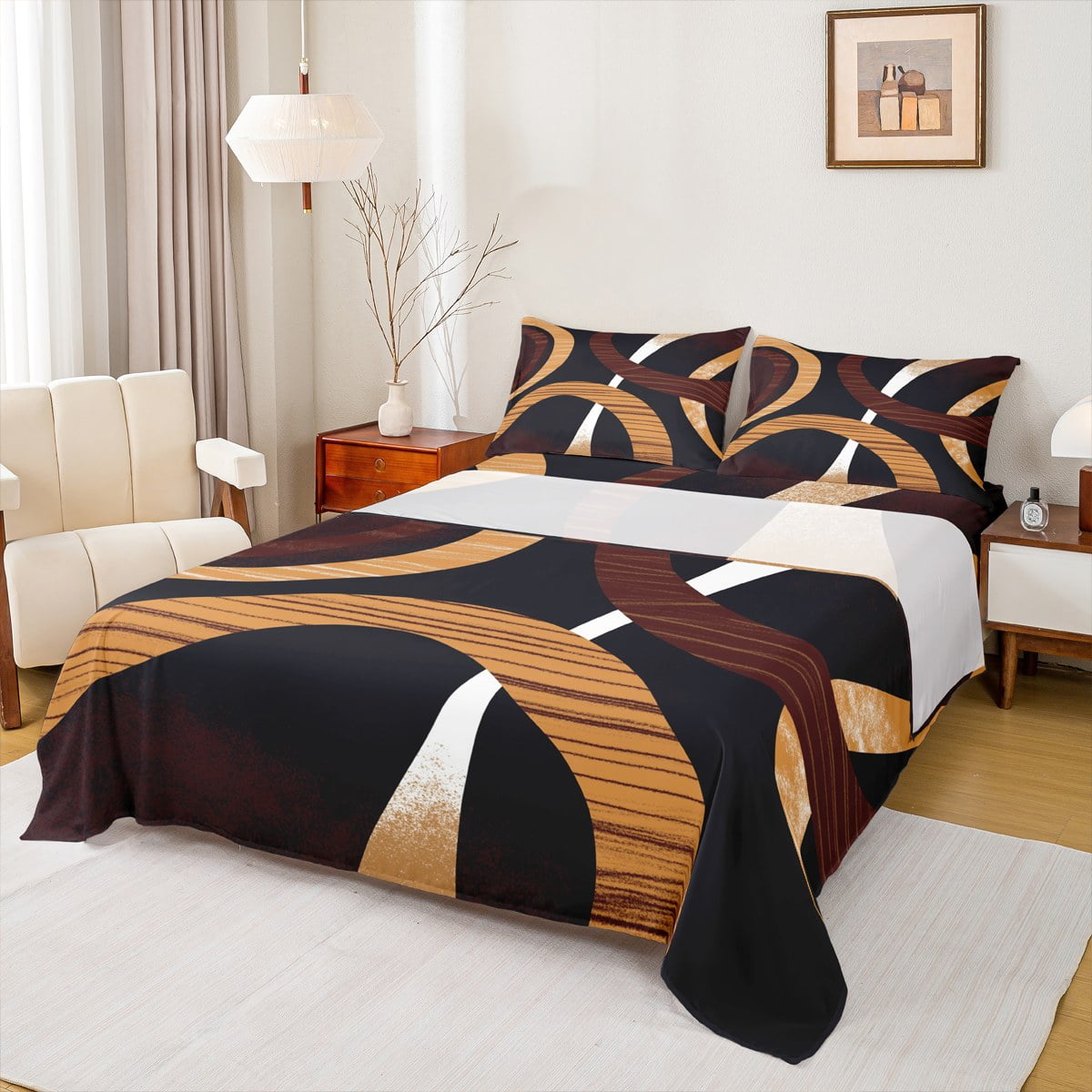 Castle Fairy Abstract Stripes Boy Girl 4pcs Bed Sheets,Vintage ...