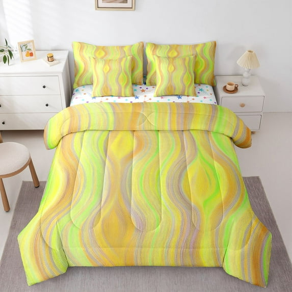Castle Fairy Abstract Stripes Twin Bedding Sets,Gradient Geometric ...