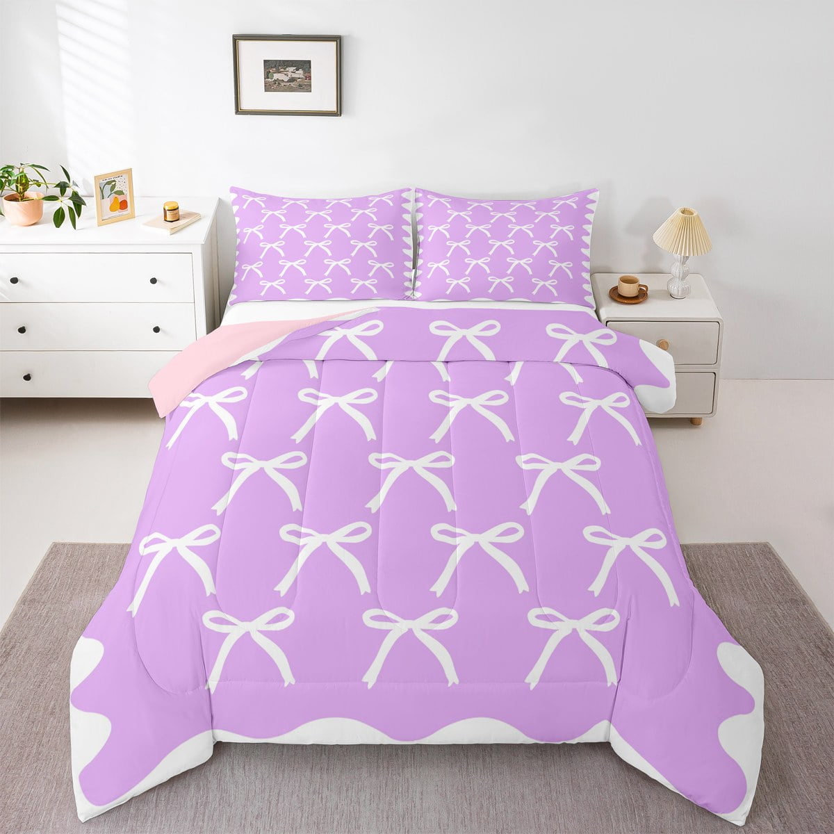 Castle Fairy Adults Female Men Cute Bow-Tie Full Size Comforter Sets 3 ...