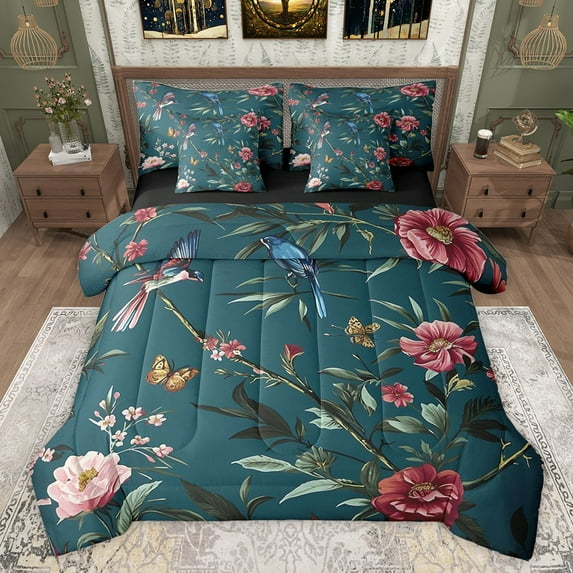 Castle Fairy Animal Birds Butterflies Bedding Comforter Set 7-Piece for ...