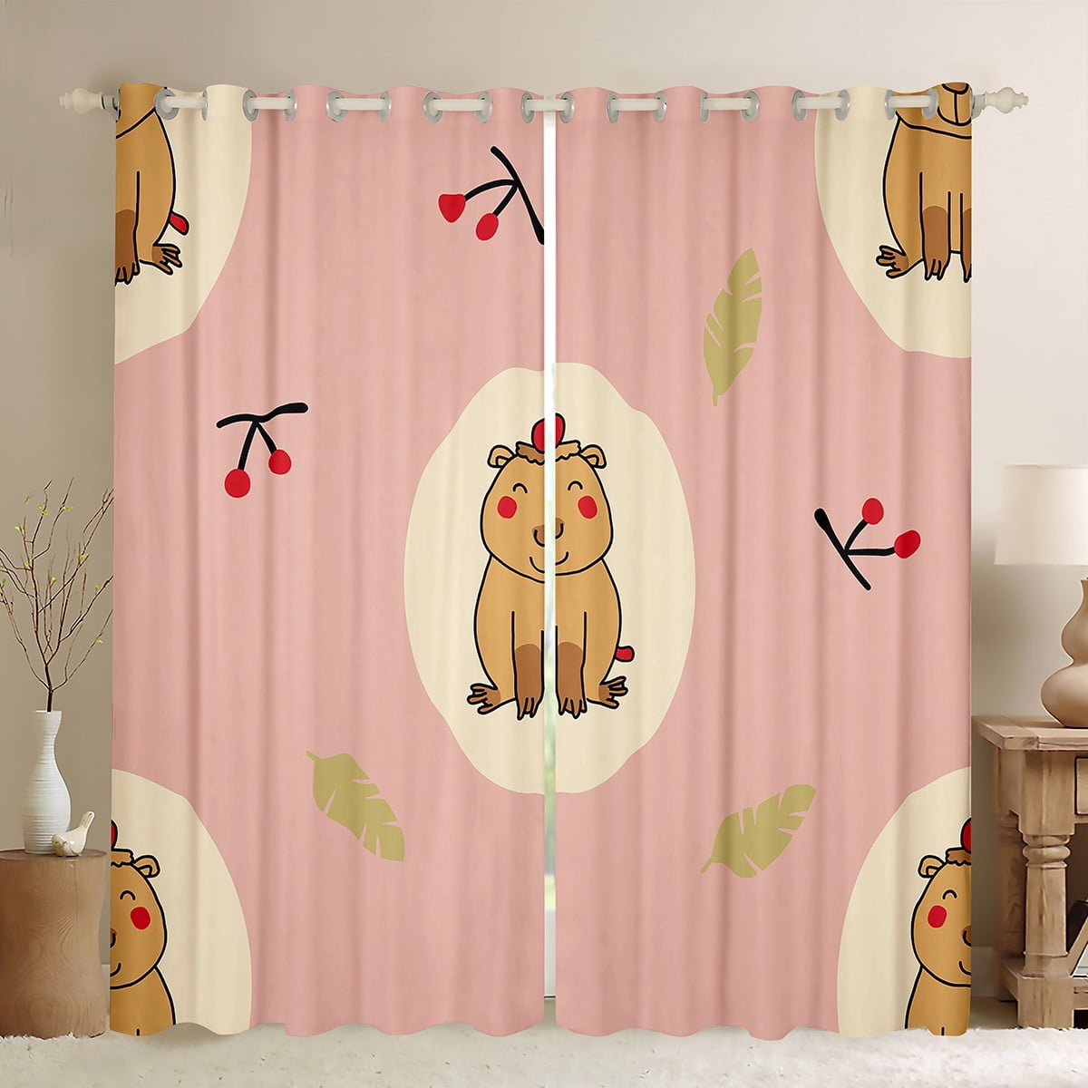 Castle Fairy Animal Capybara Black Out Curtains for Preppy Children ...