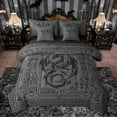 Castle Fairy Animal Dragon Bedding Comforter Set,Abstract Hippie Queen ...