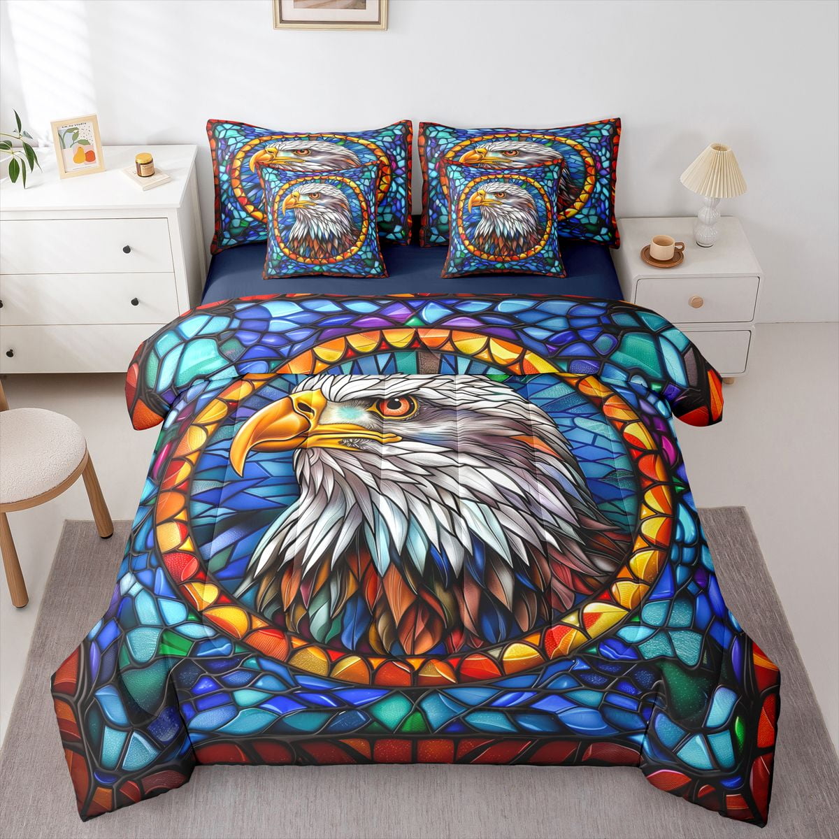 Castle Fairy Animal Eagle Bedding Comforter Set 7 Pieces for Adults ...
