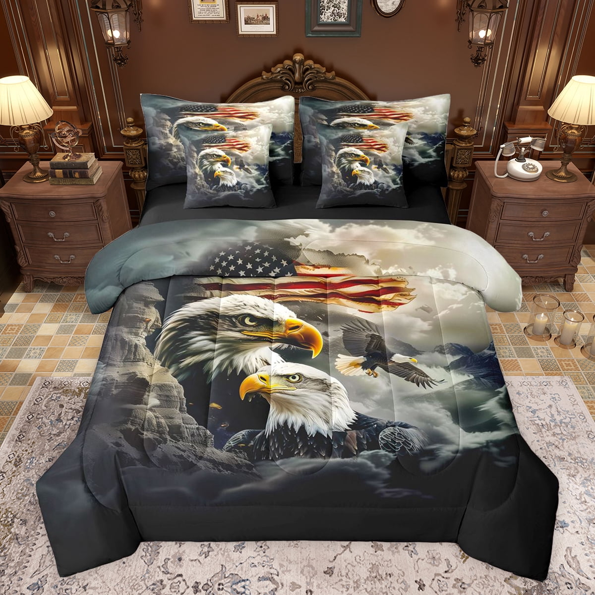Castle Fairy Animal Eagle Bedding Comforter Set 7pcs for Adults Female ...