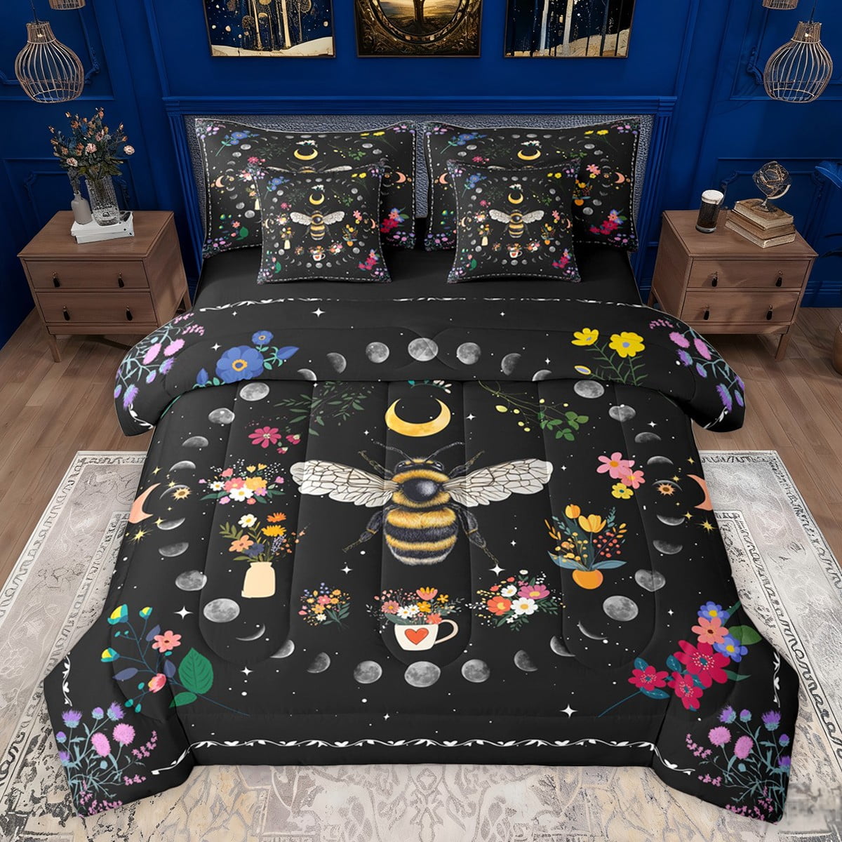 Castle Fairy Animal Honeybee Bedding Comforter Set 7 Pieces for Teens ...