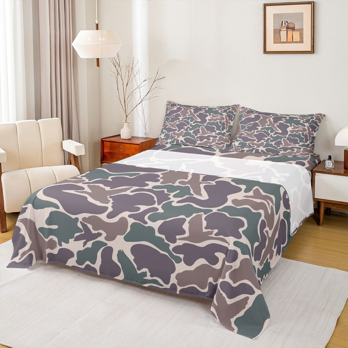 Castle Fairy Animal Mallard Duck Queen Sheet Sets,Fishing And Hunting ...