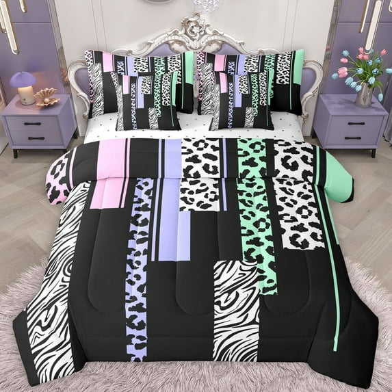 Castle Fairy Animal Print Bedding Comforter Set 7pcs for Kids Children ...
