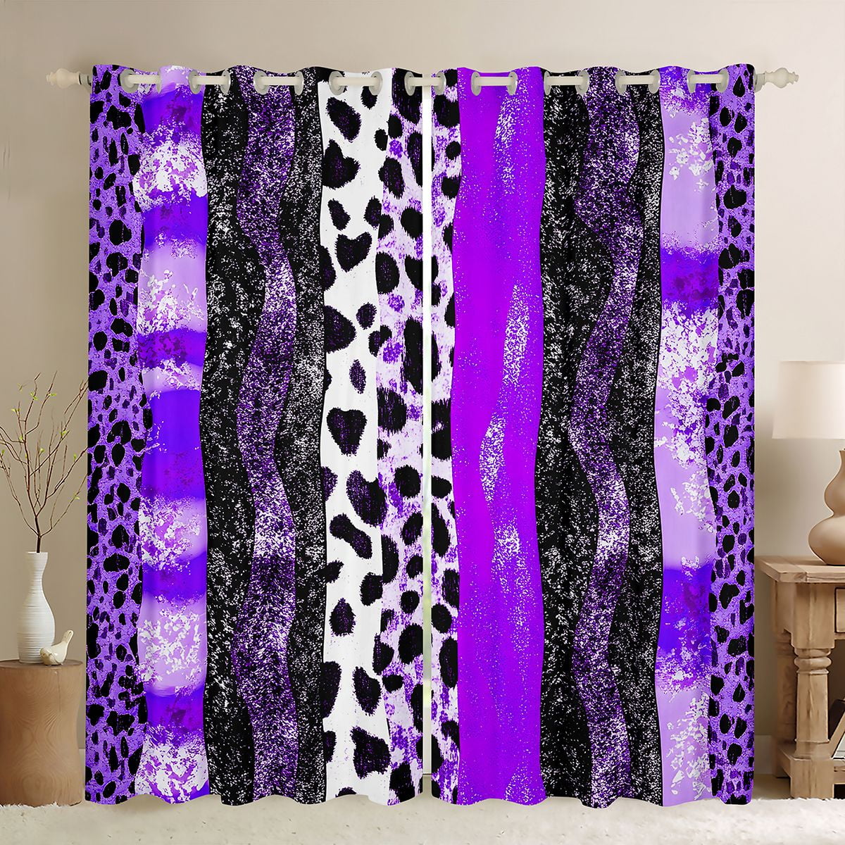 Castle Fairy Animal Print Blackout Curtains Set of 2 (52x84 Each ...