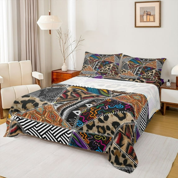 Castle Fairy Animal Print Patchwork Full Size Sheets for Teens,Bohemian ...