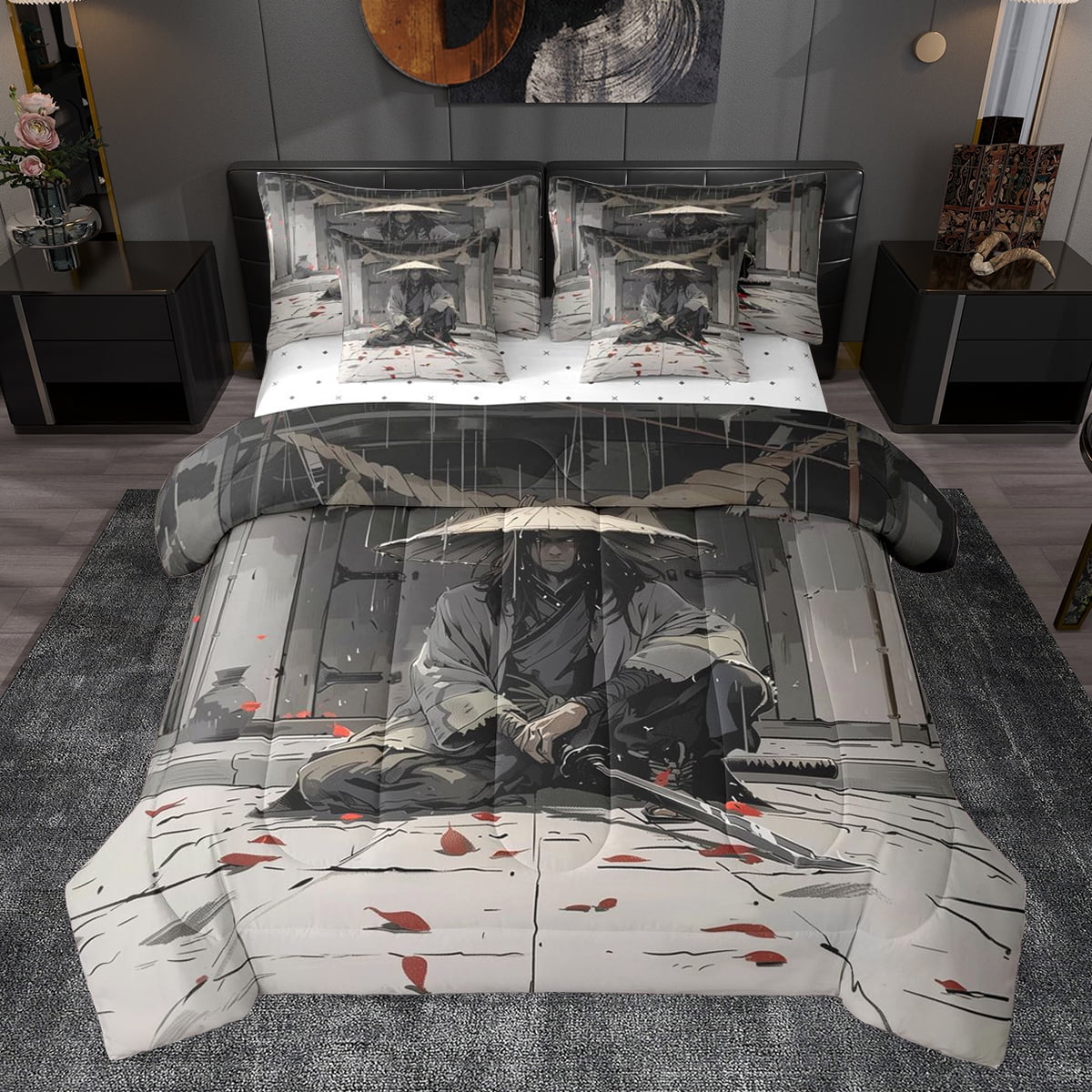 Castle Fairy Anime Samurai Bedding Comforter Set 7 Pieces for Adults ...