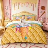 Castle Fairy Baseball Ice Cream Duvet Cover King, Sport Theme King ...
