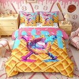 Castle Fairy Baseball Ice Cream Full Size Bedding Sets 7 Pieces, Sport ...