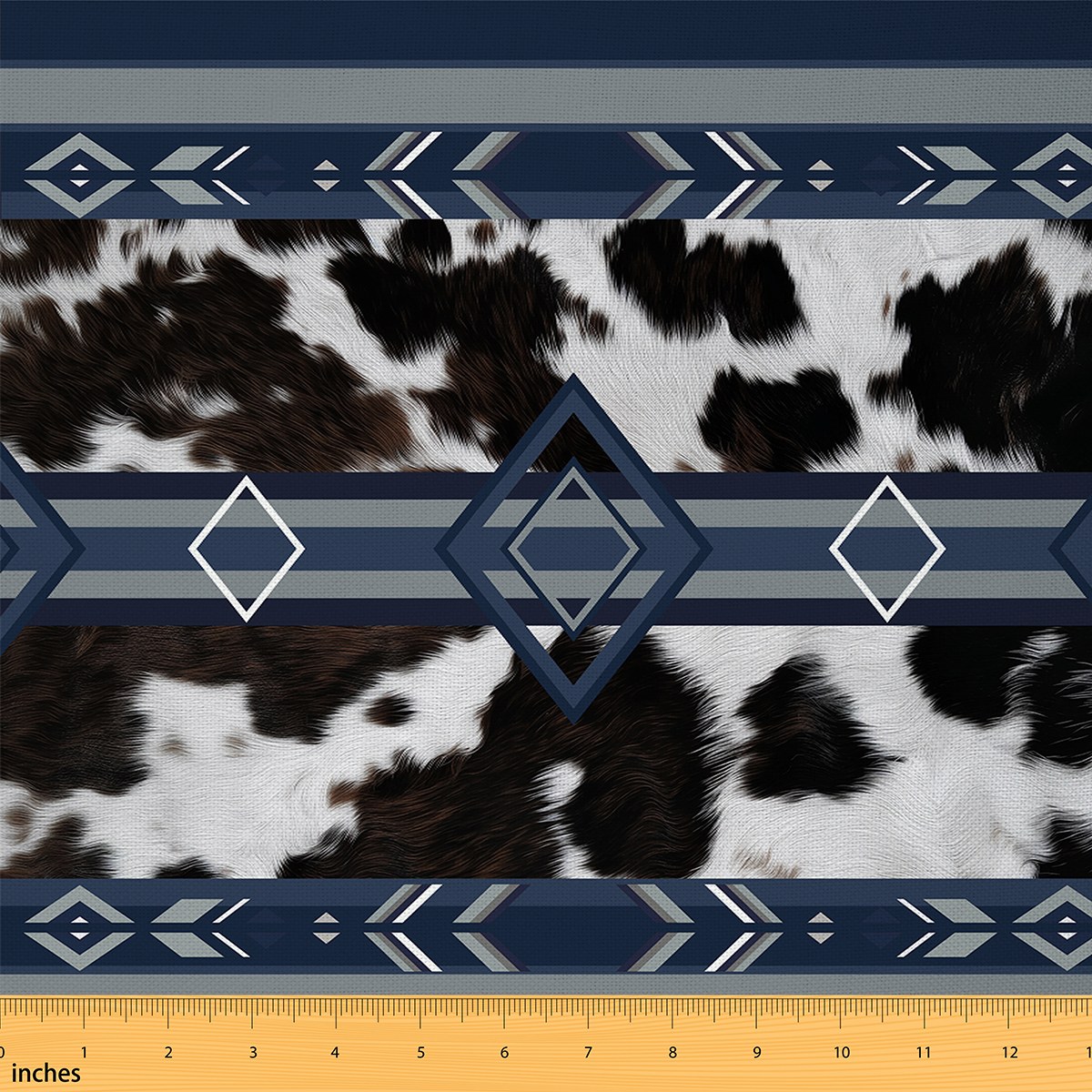 Castle Fairy Bohemian Aztec Fabric by the Yard 3 Yard,Cow Print Fabric ...