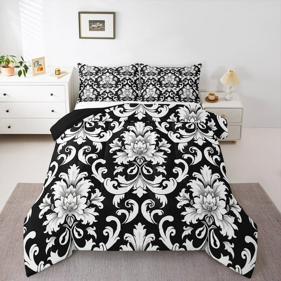 Castle Fairy Bohemian Damask Queen Comforter Set,Traditional Flower ...