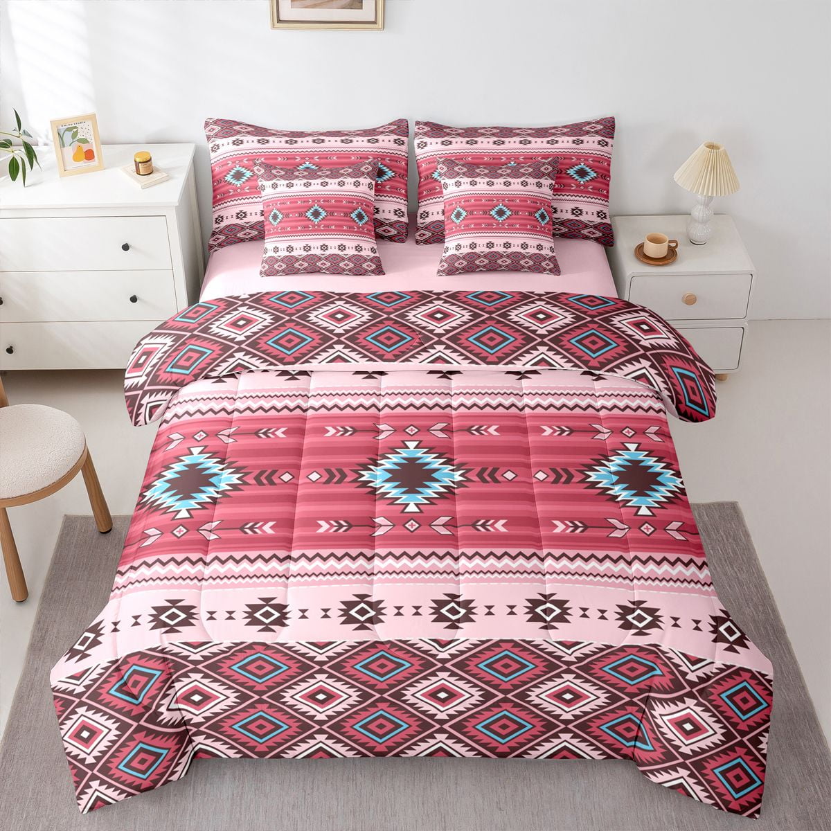 Castle Fairy Bohemian Tribal Bedding Comforter Set 7 Pieces for Teens ...