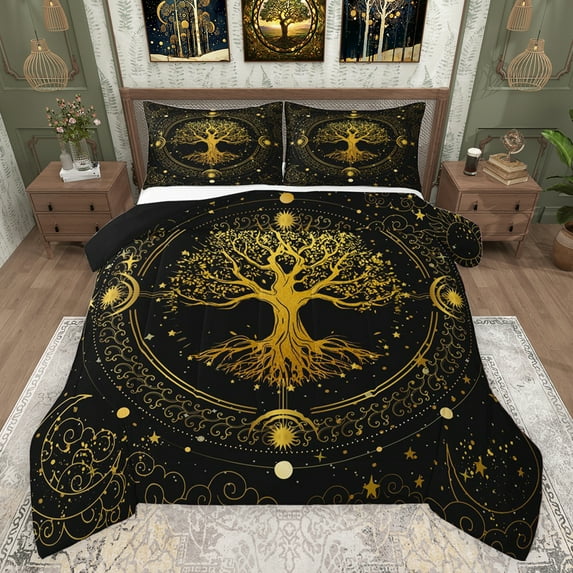 Castle Fairy Boho Tree Of Life Bedding Comforter Set 2pcs for Teenagers ...