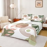 Castle Fairy Boho Tropical Leaf Bed Sheets 4pcs for Teens, Geometric ...