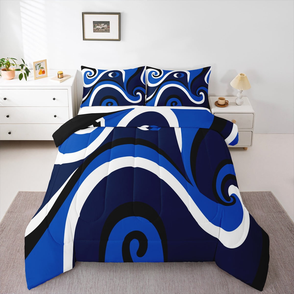 Castle Fairy Boys Abstract Stripes 3-Piece Full Size Comforter Sets ...