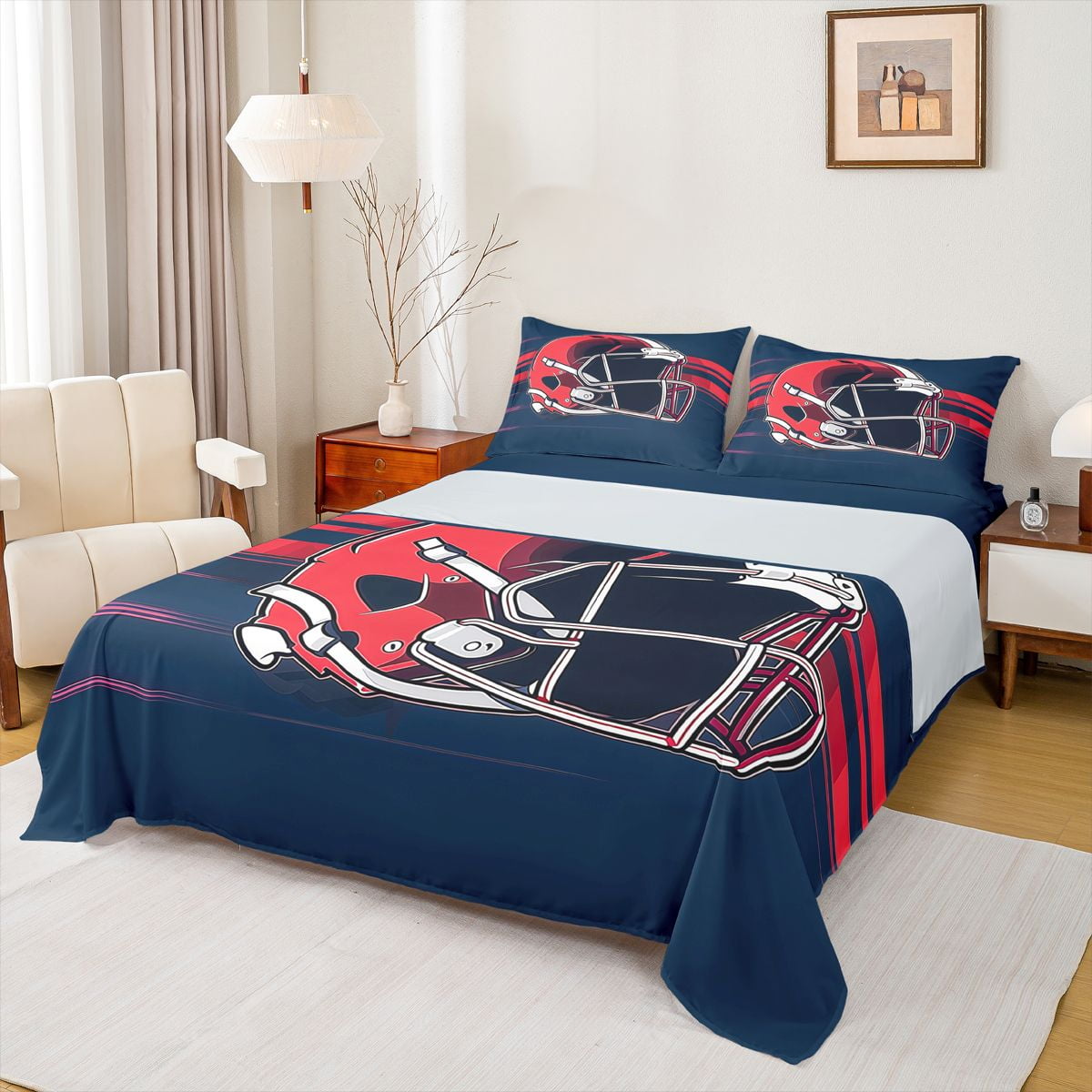Castle Fairy Boys Football Twin Sheet Sets,Sport Gamer Bedding ...