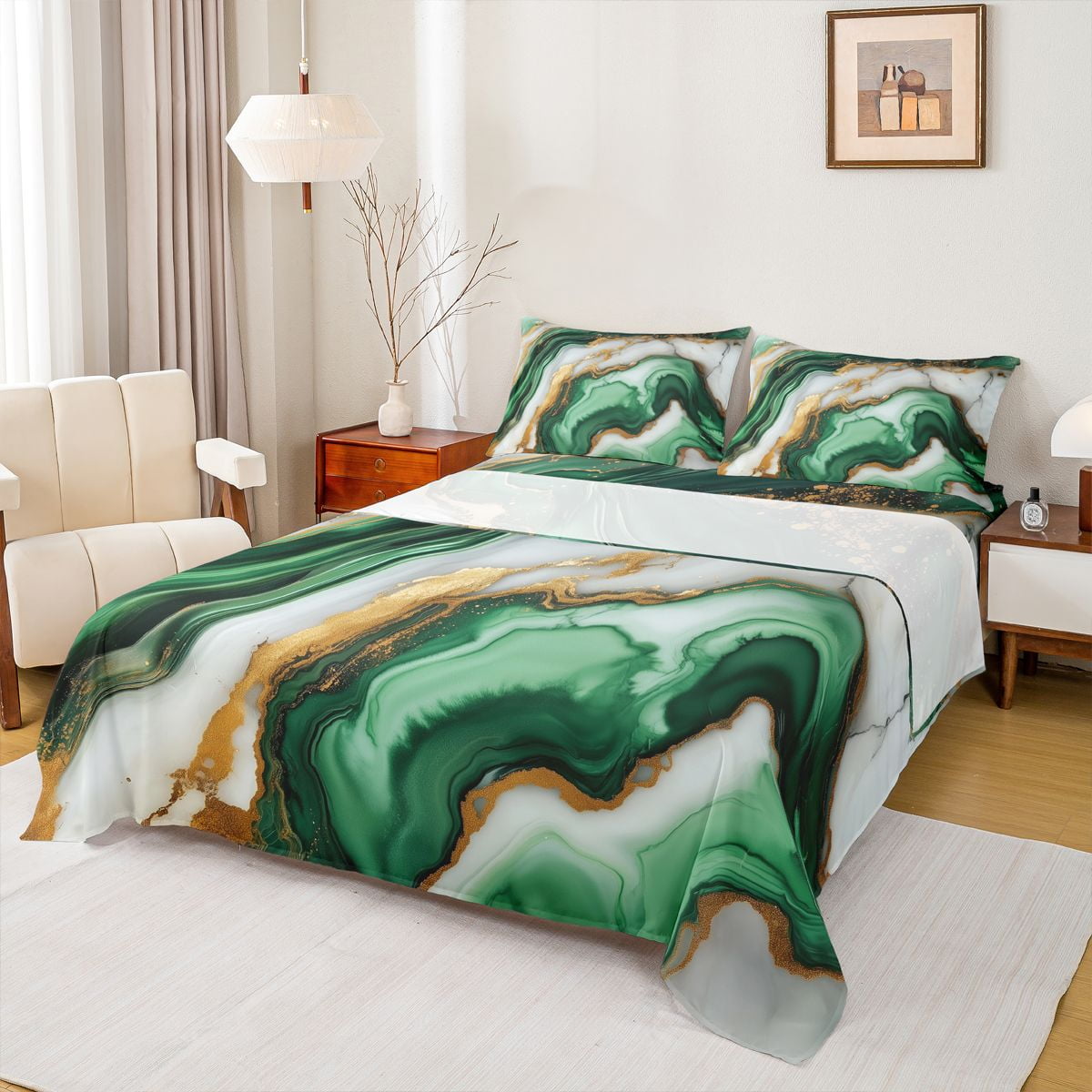 Castle Fairy Boys Girls Abstract Gradient Stone Pattern 4 Pieces Queen ...