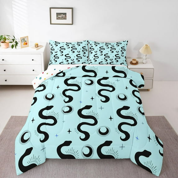 Castle Fairy Boys Girls Animal Snake Twin Comforter Sets,Bohemian Moon ...