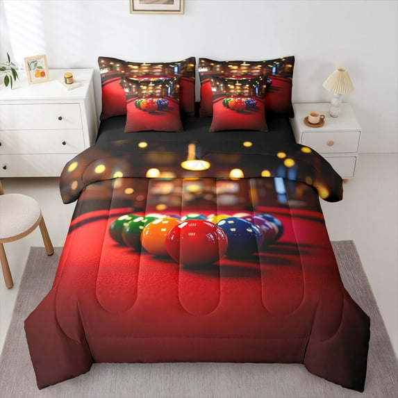 Castle Fairy Boys Girls Billiards Game Bedding Comforter Set,Ball Gamer ...
